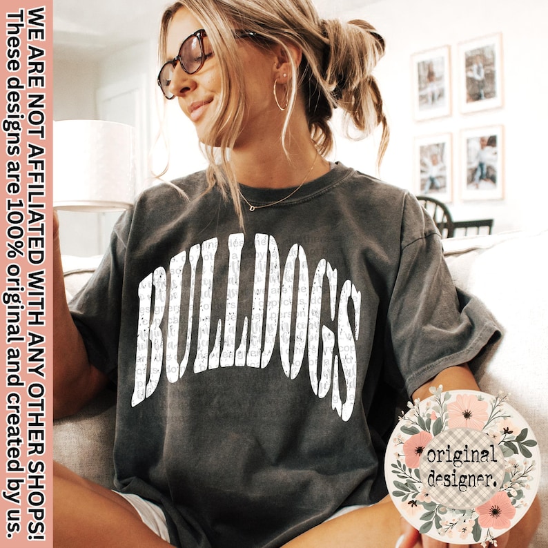 Bulldogs Typography Mascot Design | Digital Download | PNG File ...