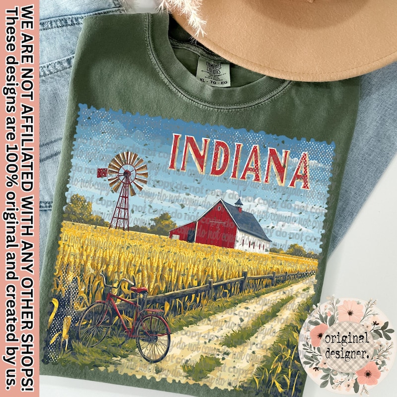 Indiana Stamp Print - Etsy