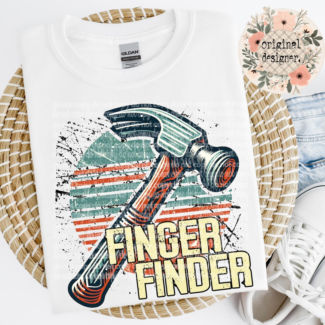 Finger Finder Hammer Retro Design | Digital Download | PNG File ...