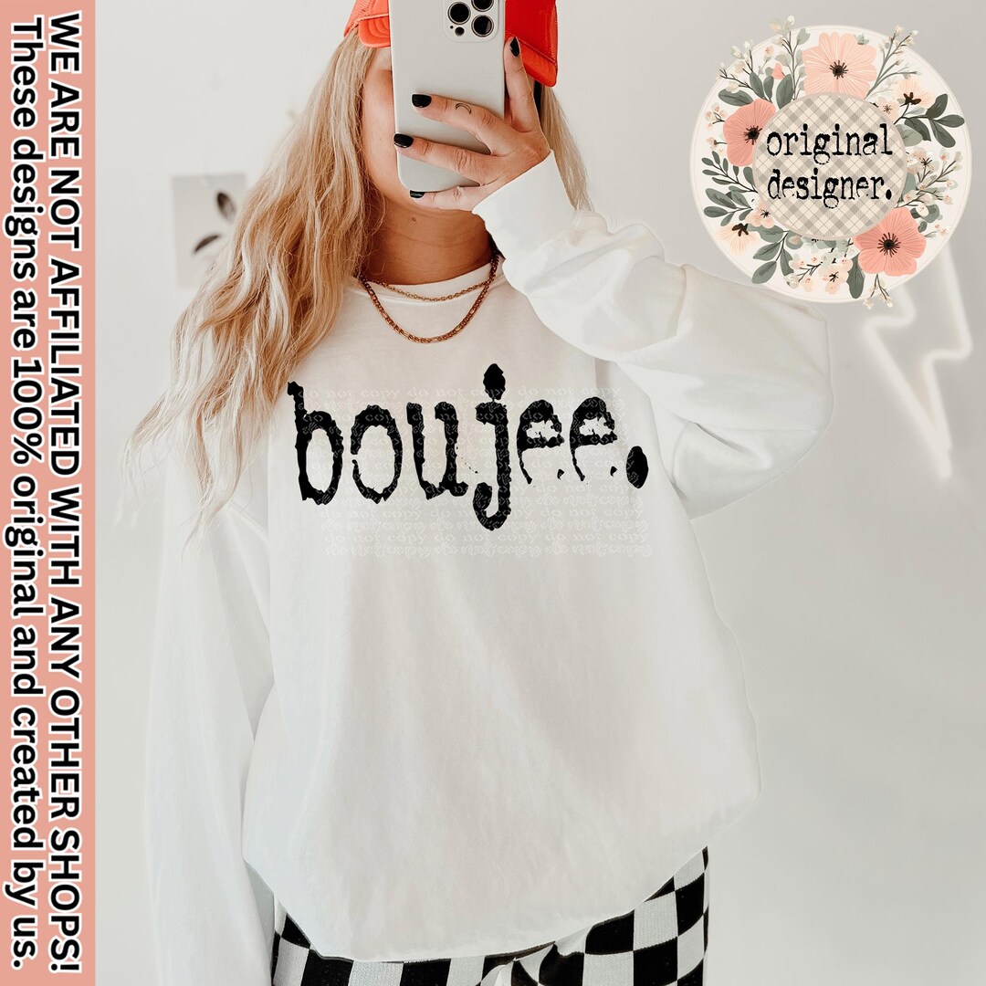 Boujee Typography Design | Digital Download | PNG File | Sublimation ...