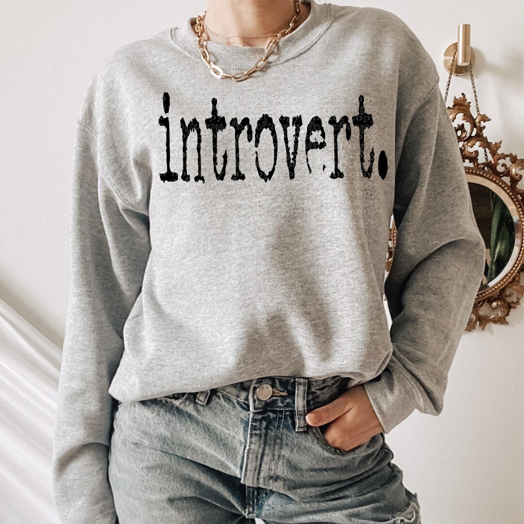 Introvert Typography Design | Digital Download | PNG File | Sublimation ...