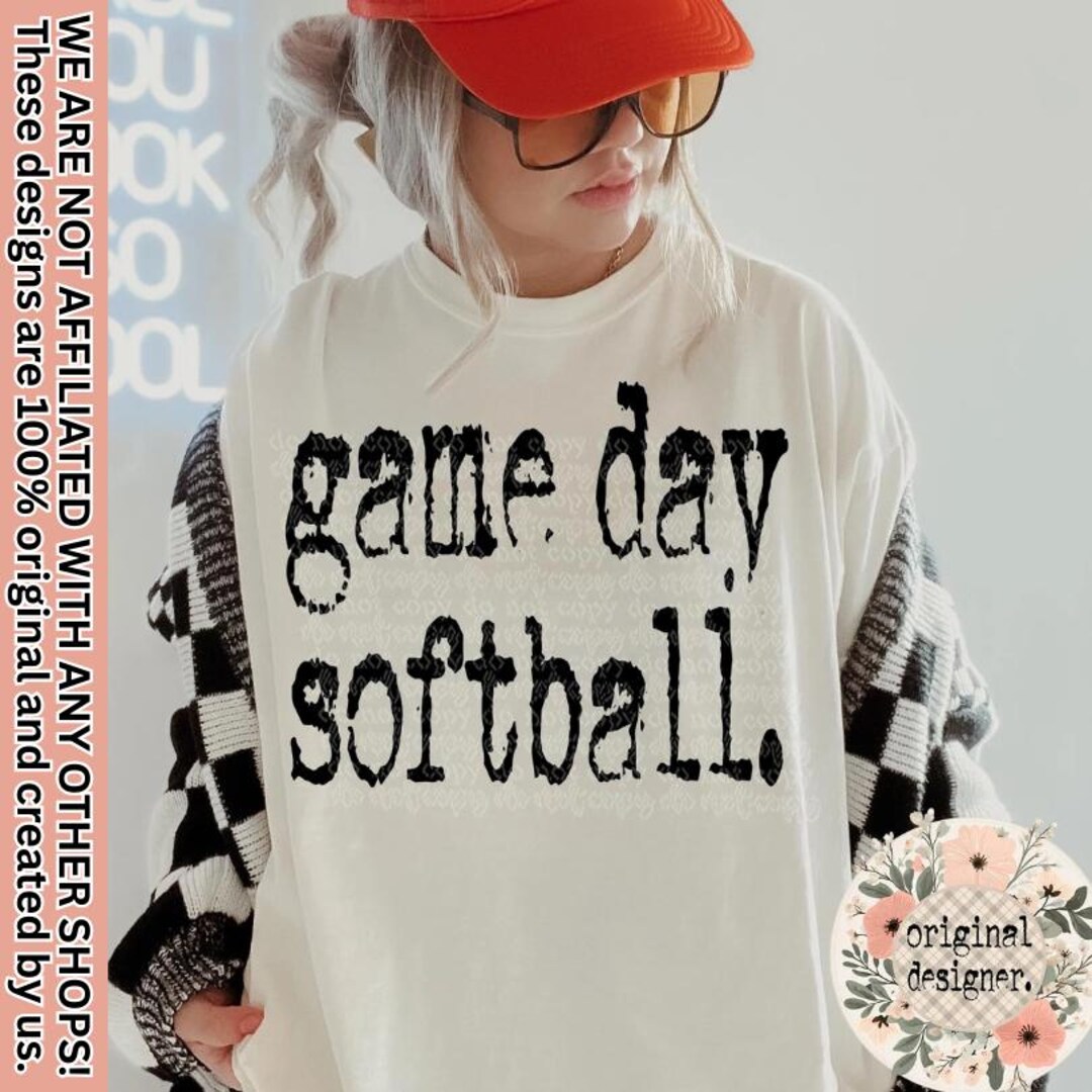 Game Day Softball Typography Design | Digital Download | PNG File ...