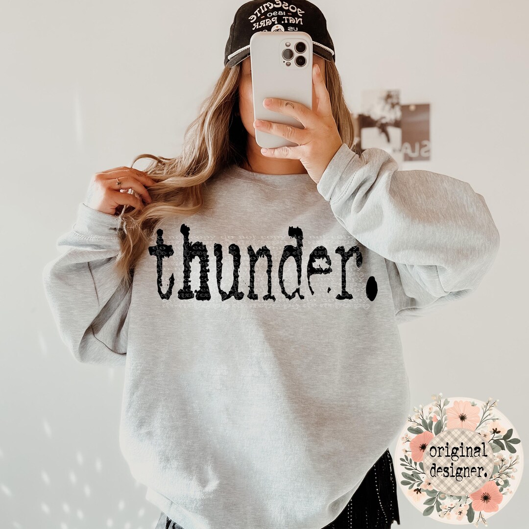 Thunder Typography Mascot Design | Digital Download | PNG File ...