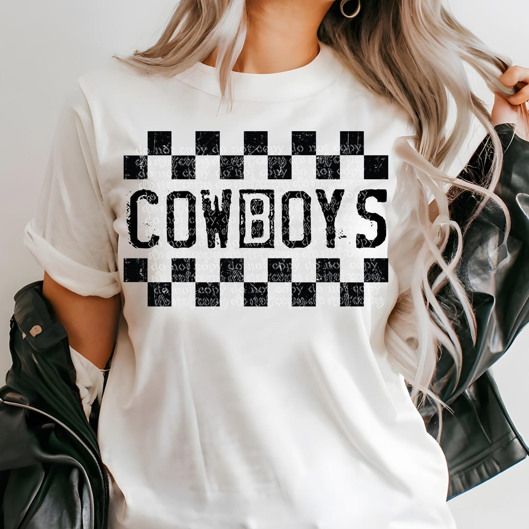 Cowboys Retro Checker Mascot Design | Digital Download | PNG File ...
