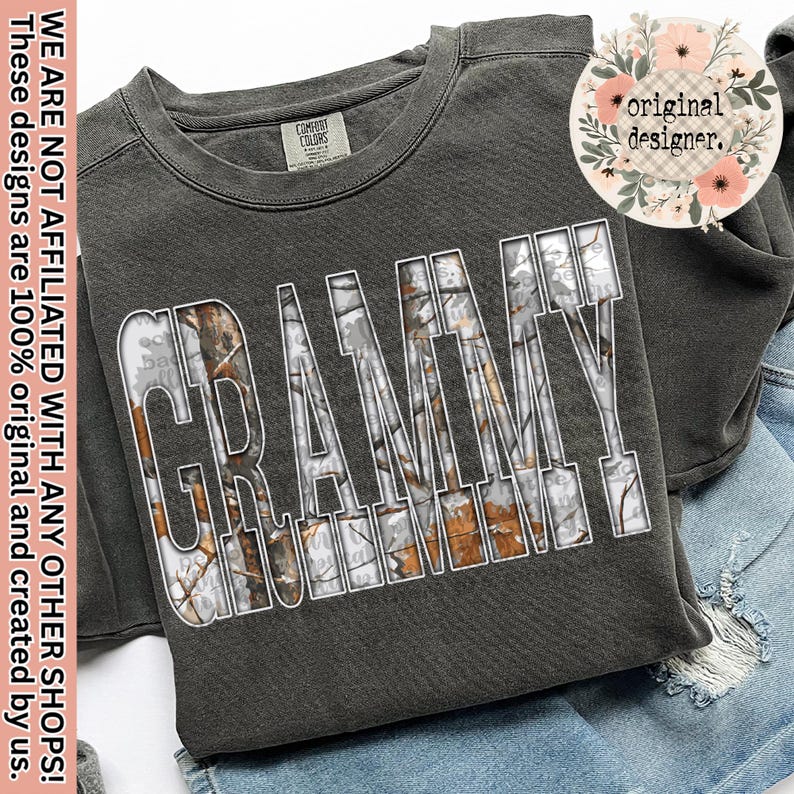 Grammy Gray Camo Design | Digital Download | PNG File | Camouflage ...