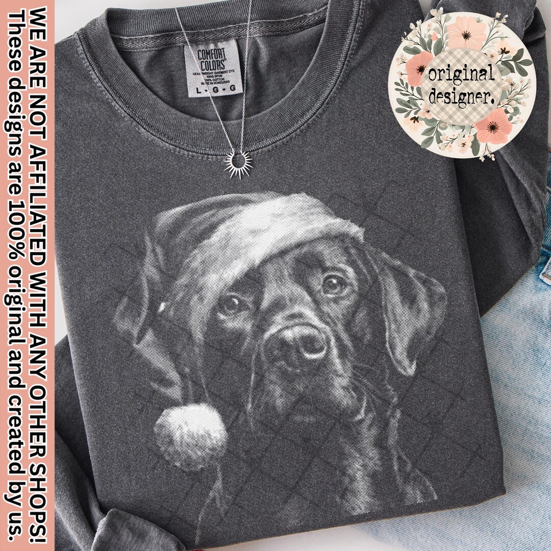 Retro Santa Labrador Retriever Design | Digital Download | PNG File ...