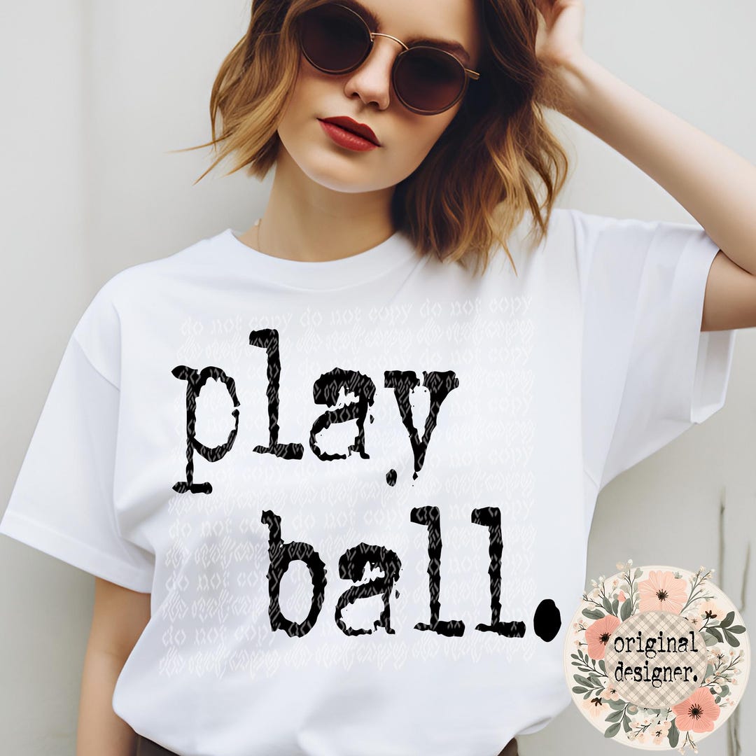Play Ball Design | Digital Download | PNG File | Retro Typewriter ...