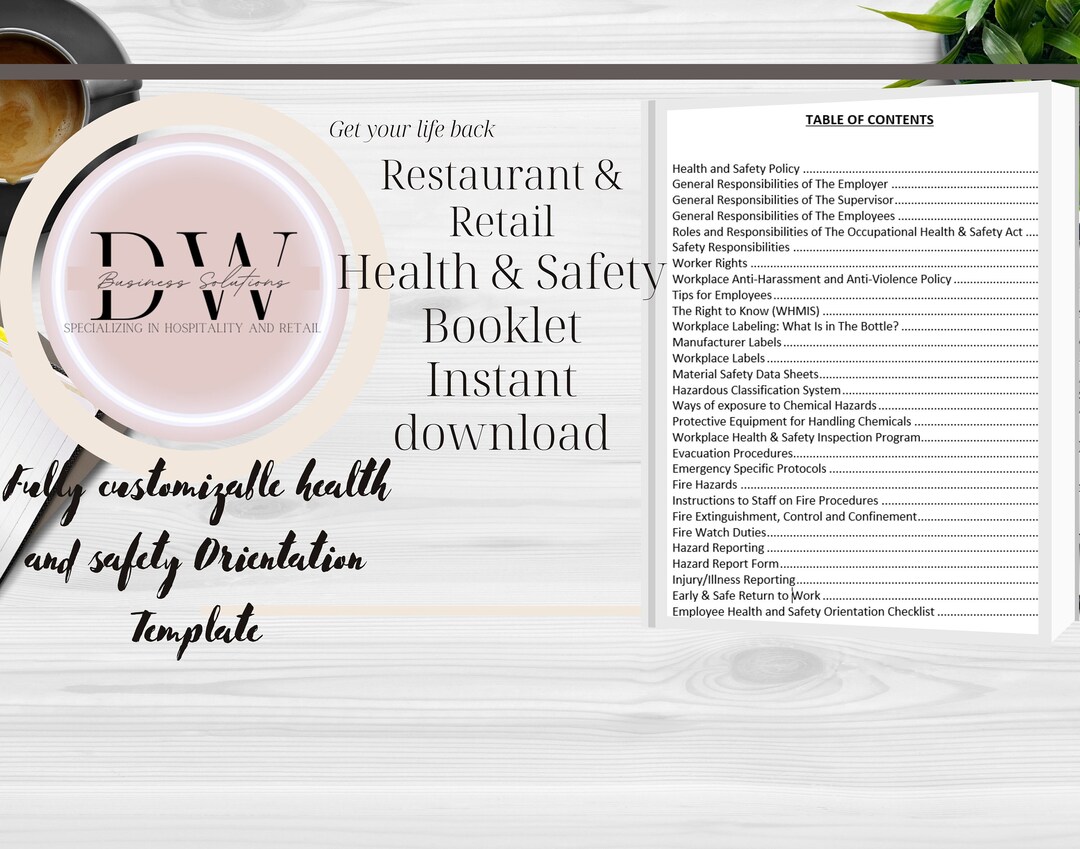 HEALTH & SAFETY Training and Orientation Manual for Your Staff! Fully ...