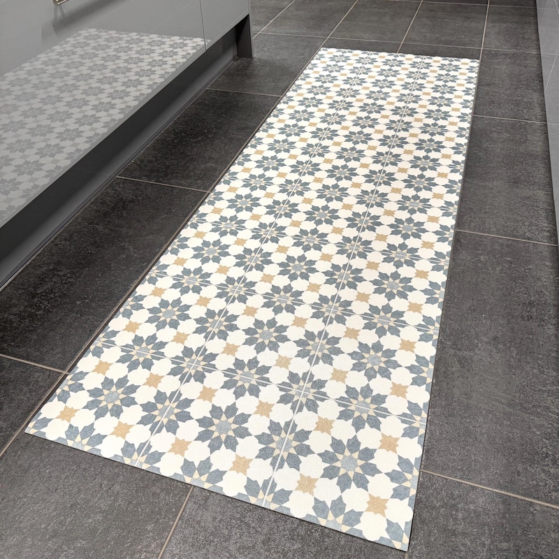 Large Vinyl Rugs Vintage - Etsy