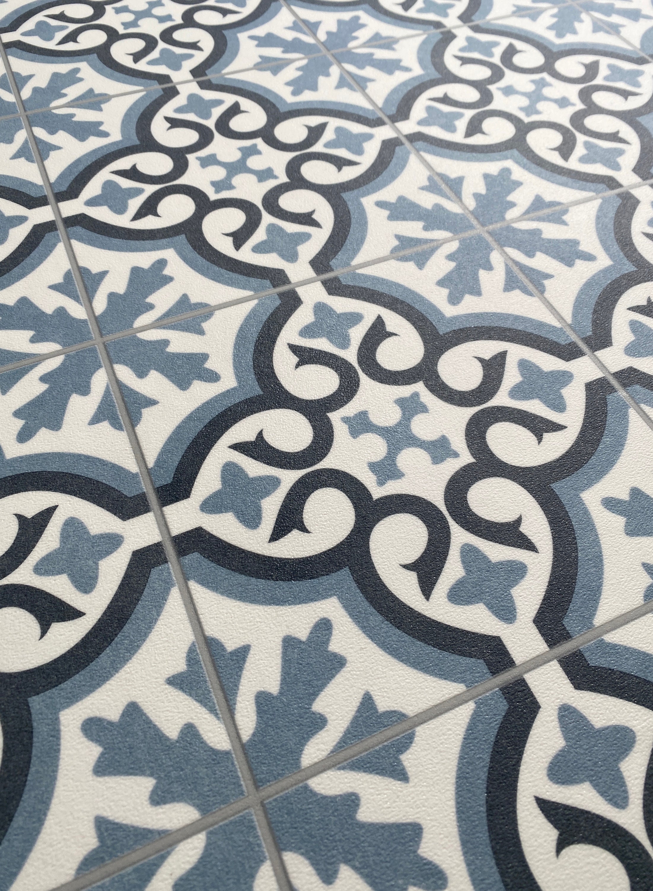 Blue Vinyl Runner Rug in Portuguese Azulejos Tile Design - Etsy