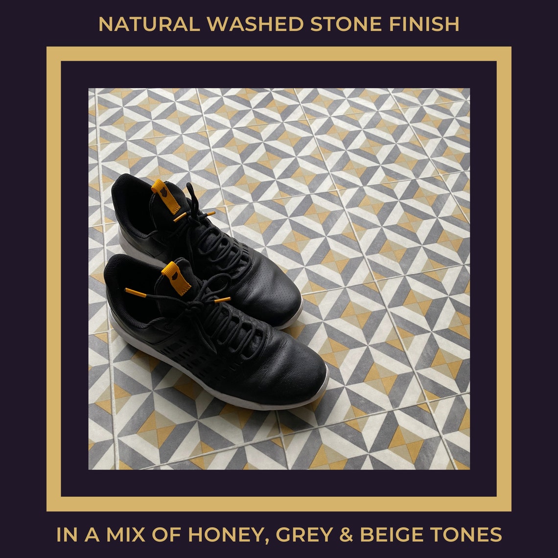 Kitchen Runner Floor Mat in Geometric Mosaic Tile Design - Etsy