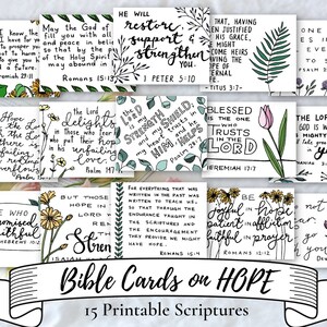 15 Encouraging Bible Verses Digital Download Printable Notecards ...