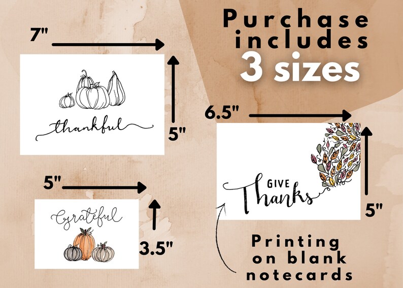 Printable Thanksgiving Cards Bundle of 10 | Instant Download and Print ...