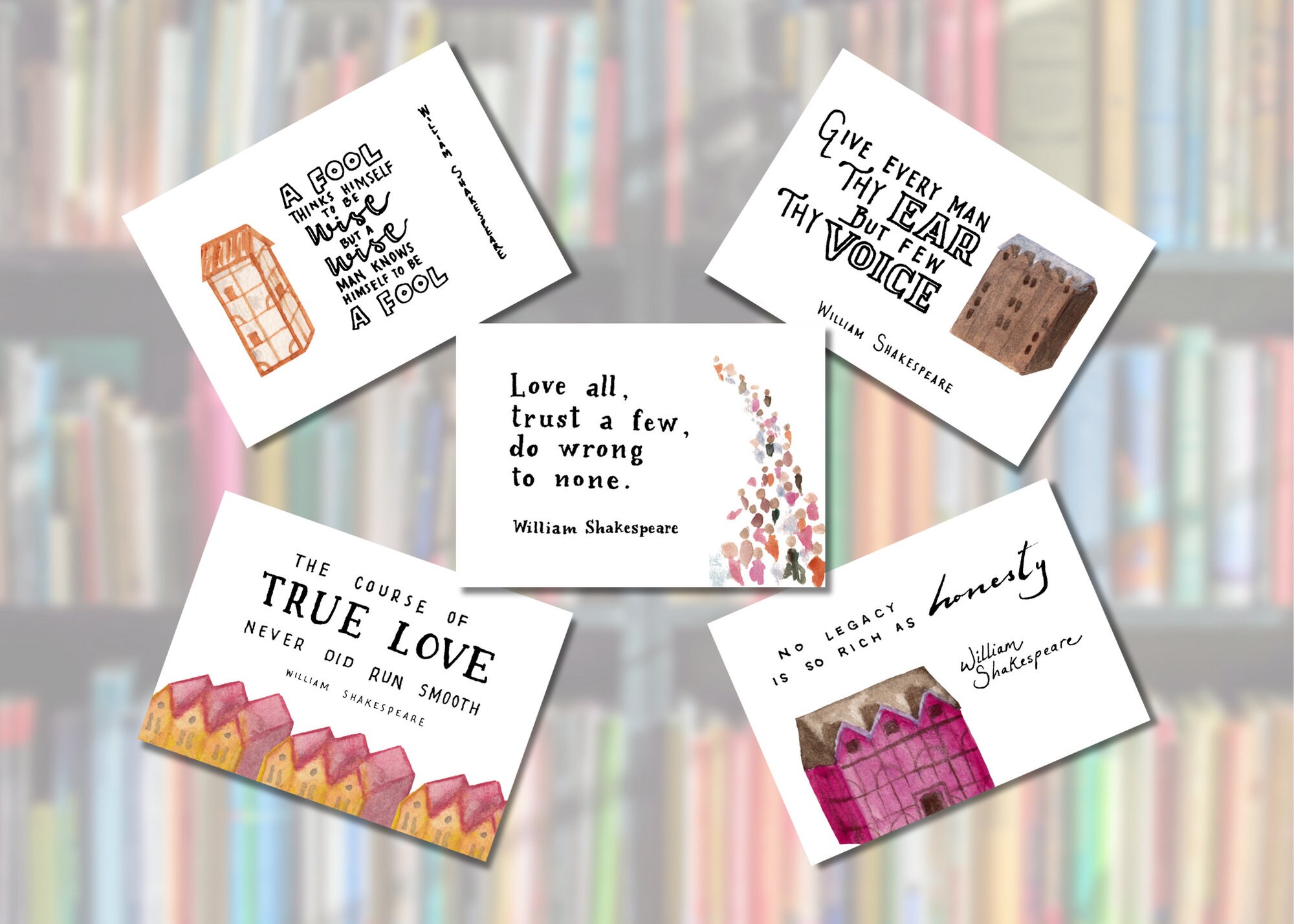 15 Shakespeare Quotes | Printable Notecards | Iconic & Inspirational ...