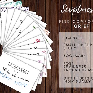 15 Grief & Comfort Verses | Digital Download Printable Notecards ...