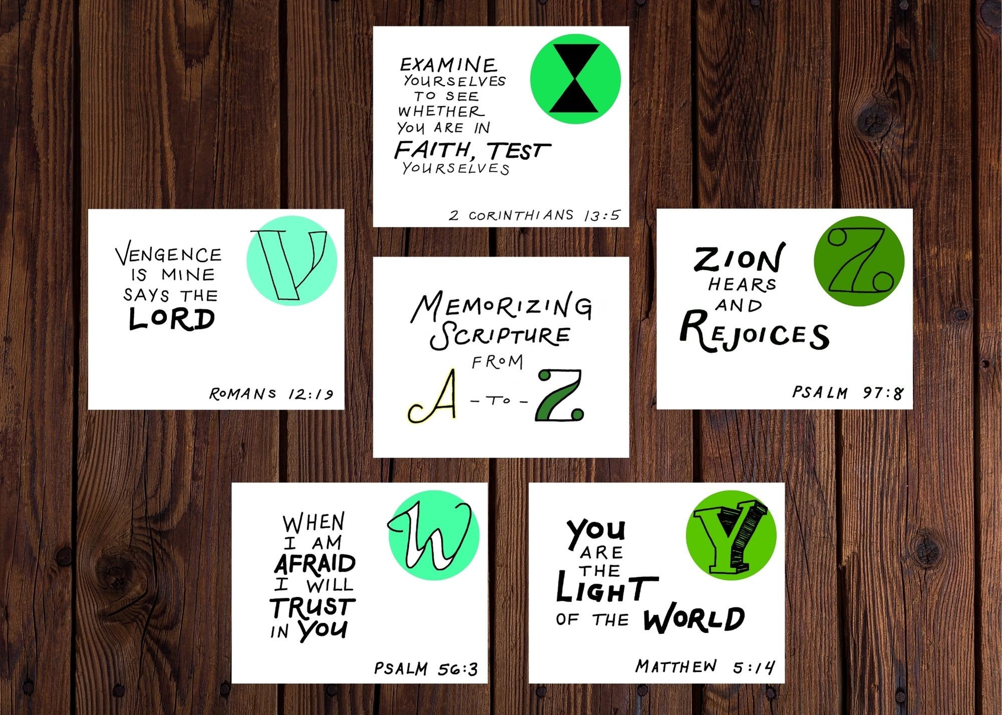 ABC Bible Verses | Rainbow Printable Notecards | Scripture Memorization ...