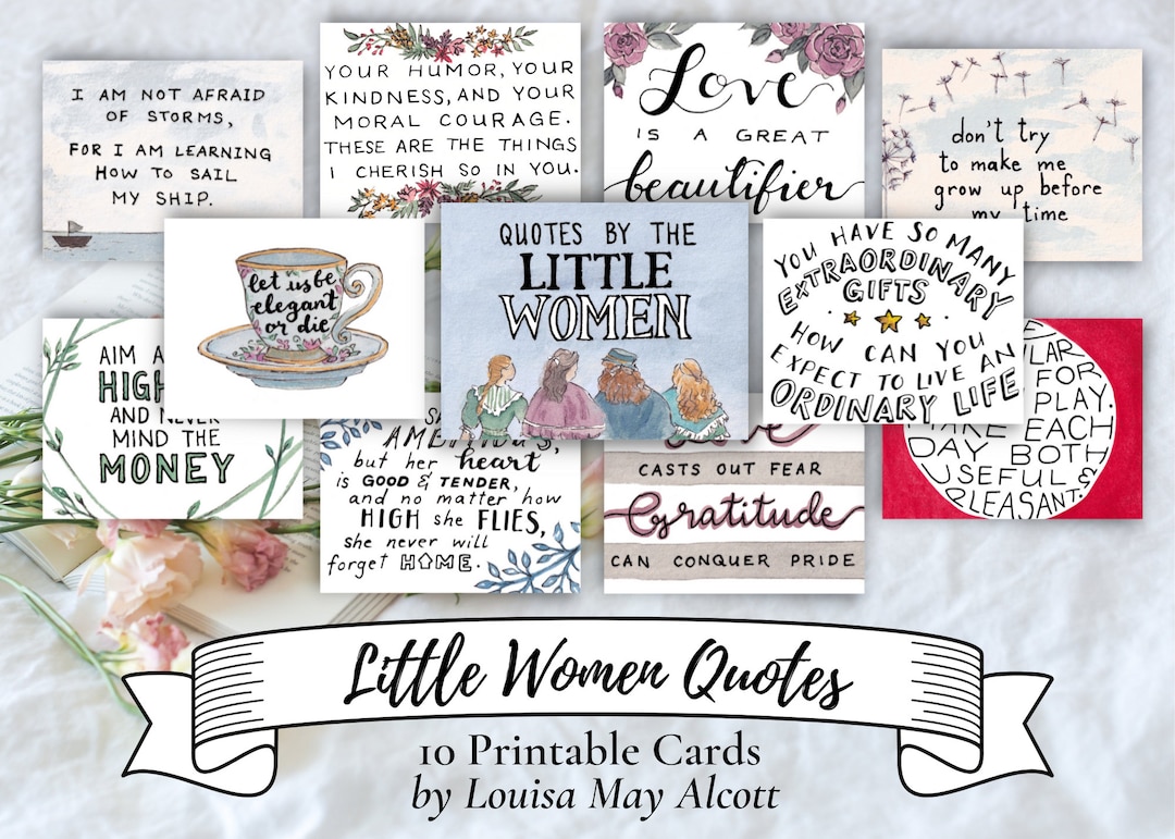 10 Little Women Quotes | Printable Notecards | Fun Encouraging ...