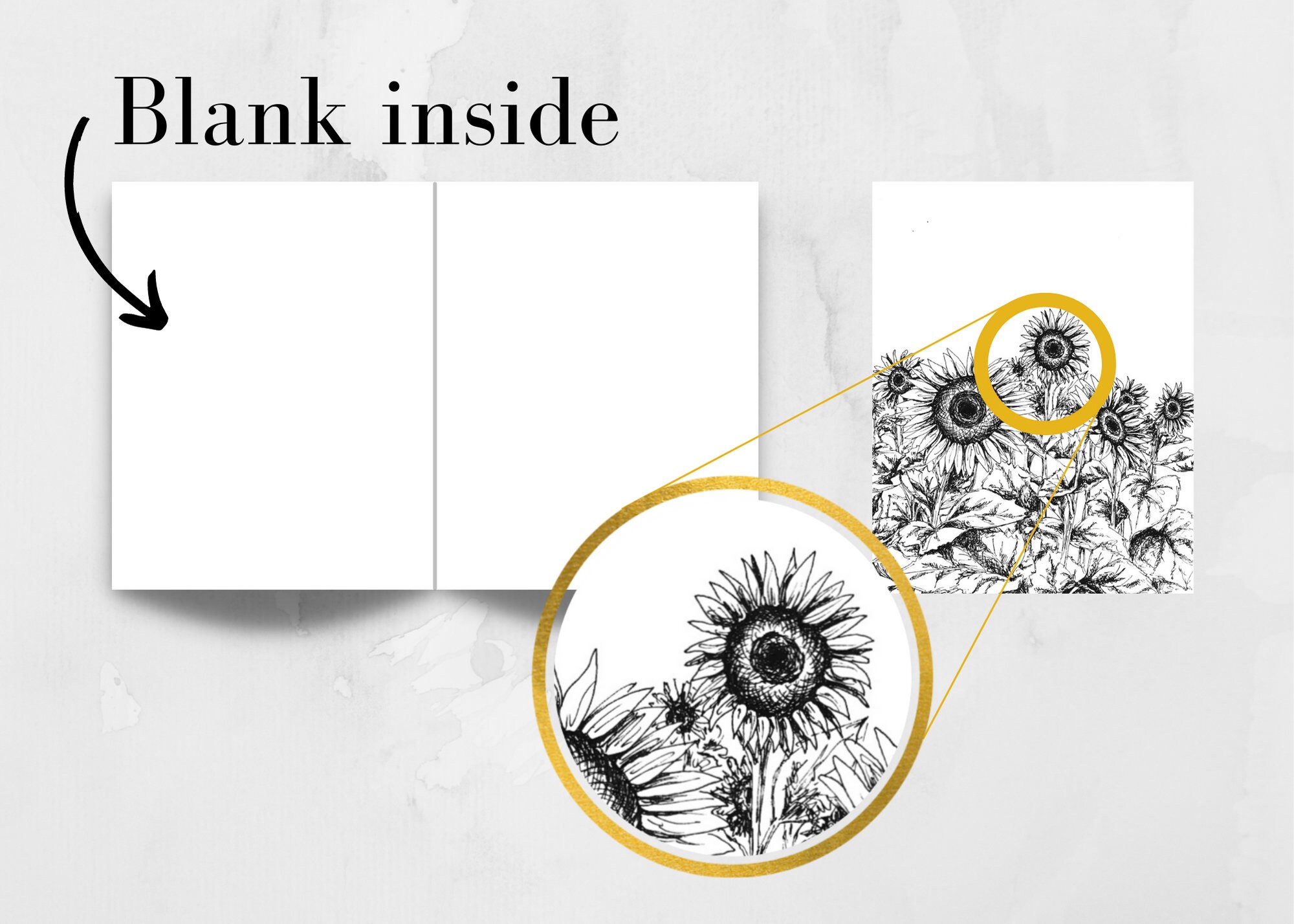 Printable Card | Sunflower Field | Greeting Card | Instant Download and ...