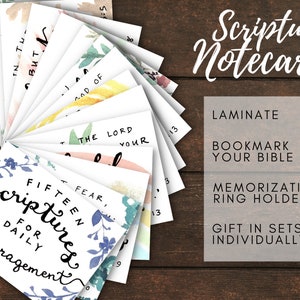 15 Encouraging Bible Verses | Digital Download Printable Notecards ...