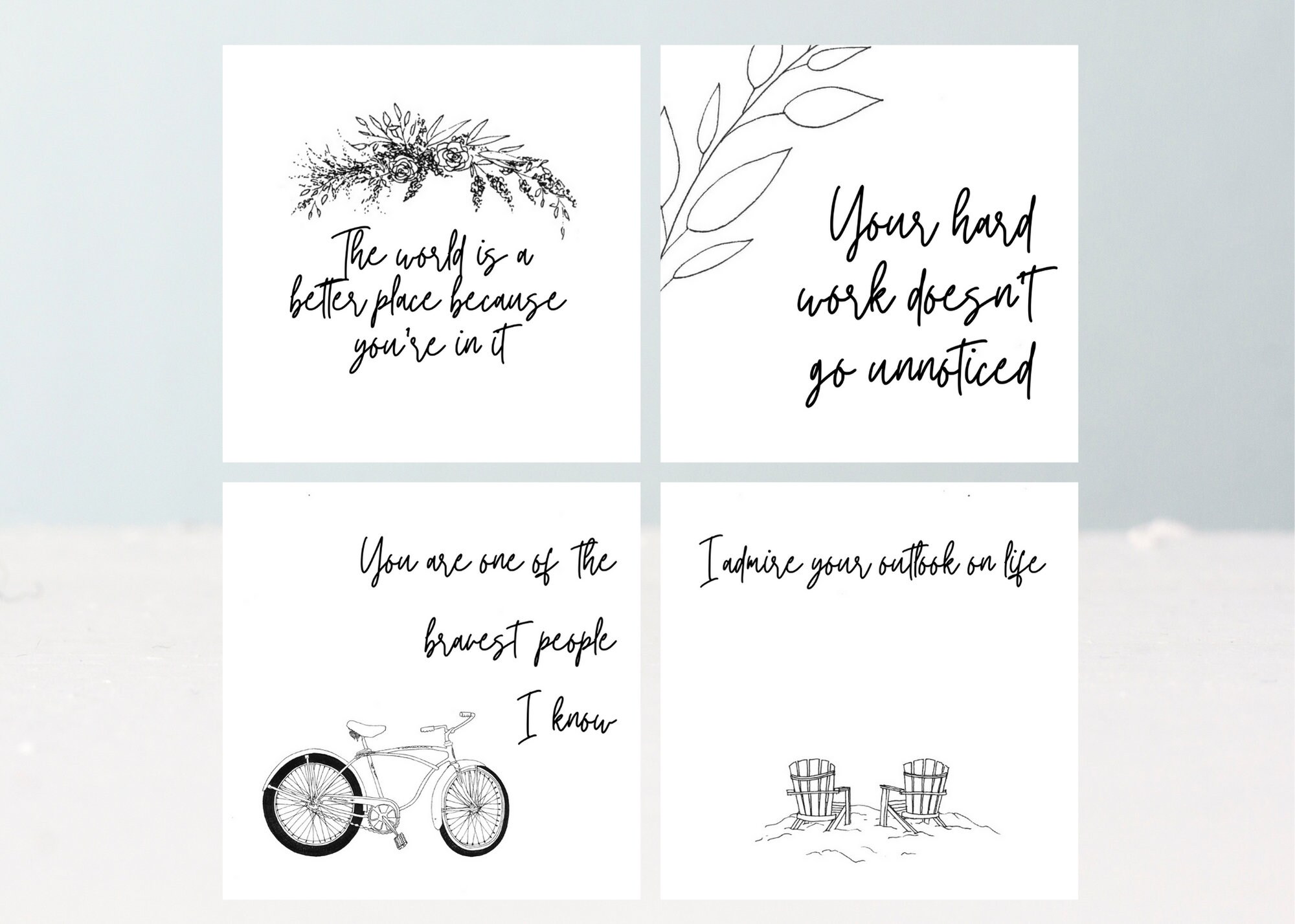 15 Encouraging Compliment Cards Instant Download and Print - Etsy