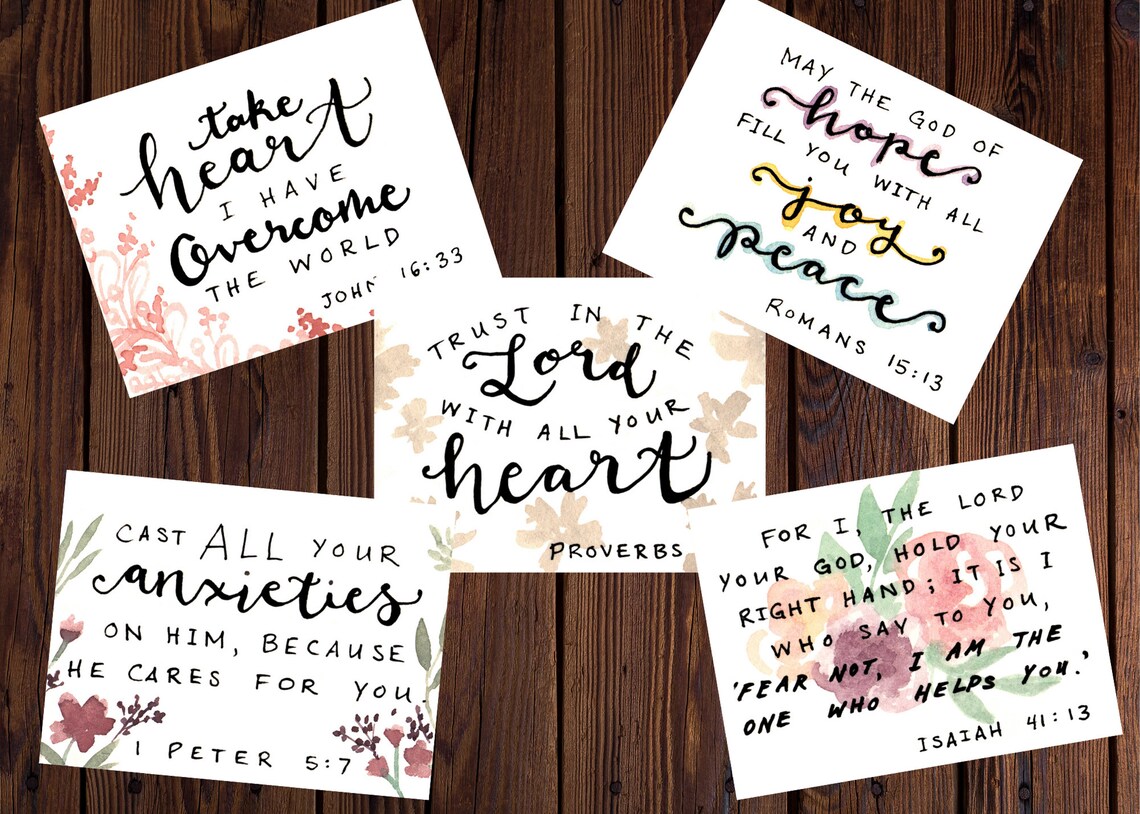 15 Encouraging Bible Verses Digital Download Printable - Etsy