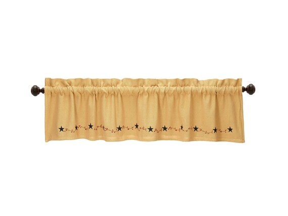 Premium Quality Window Topper With Rod Pocket in Burlap Design - Etsy