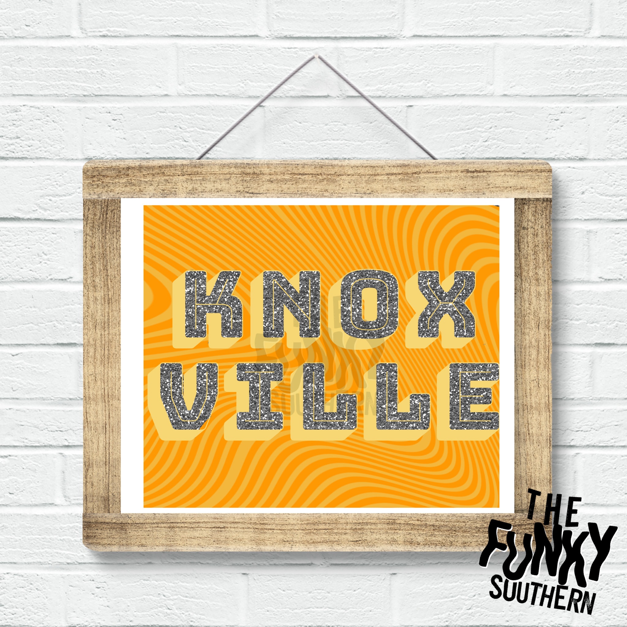 Knoxville Digital Poster Orange and Silver Vols Knoxville Print Dorm ...