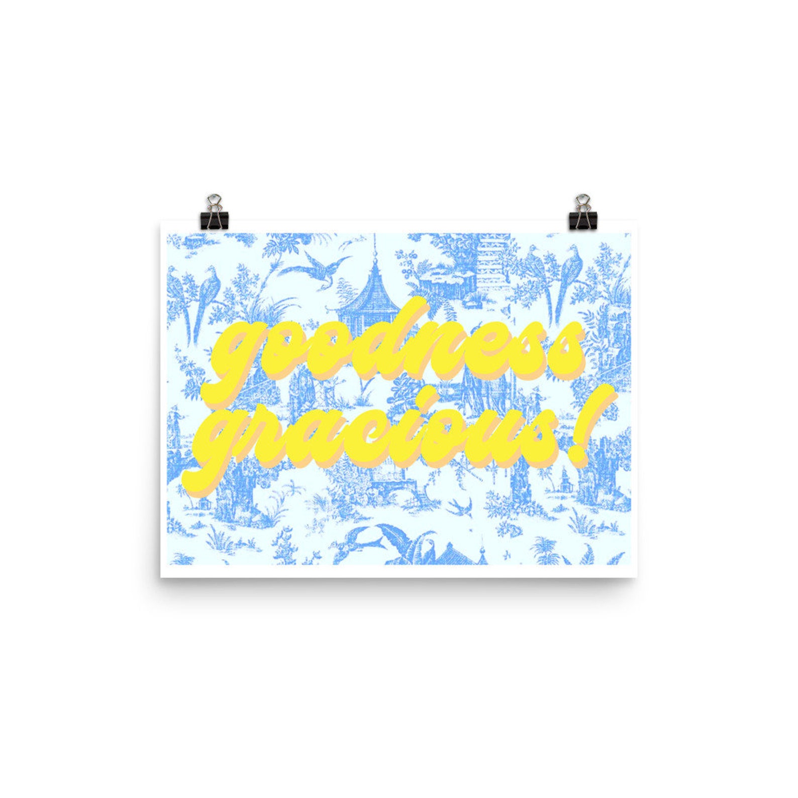 Goodness Gracious Poster Chinoiserie Print Preppy Decor - Etsy