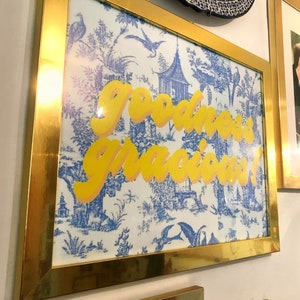 Goodness Gracious Poster Chinoiserie Print, Preppy Decor | Wall Art ...