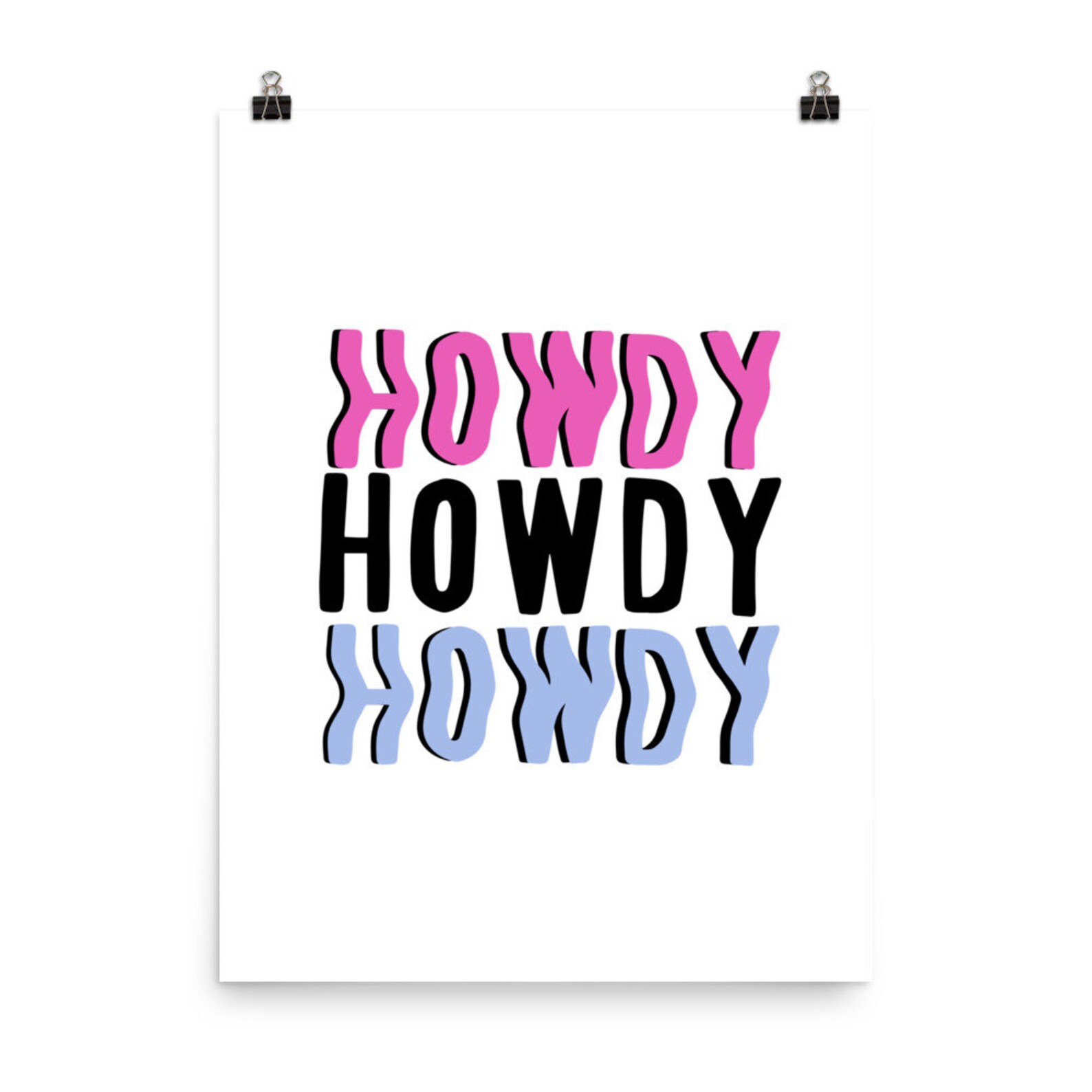 Howdy Poster Dorm Poster Colorful Poster Fun Print Preppy Print Dorm ...