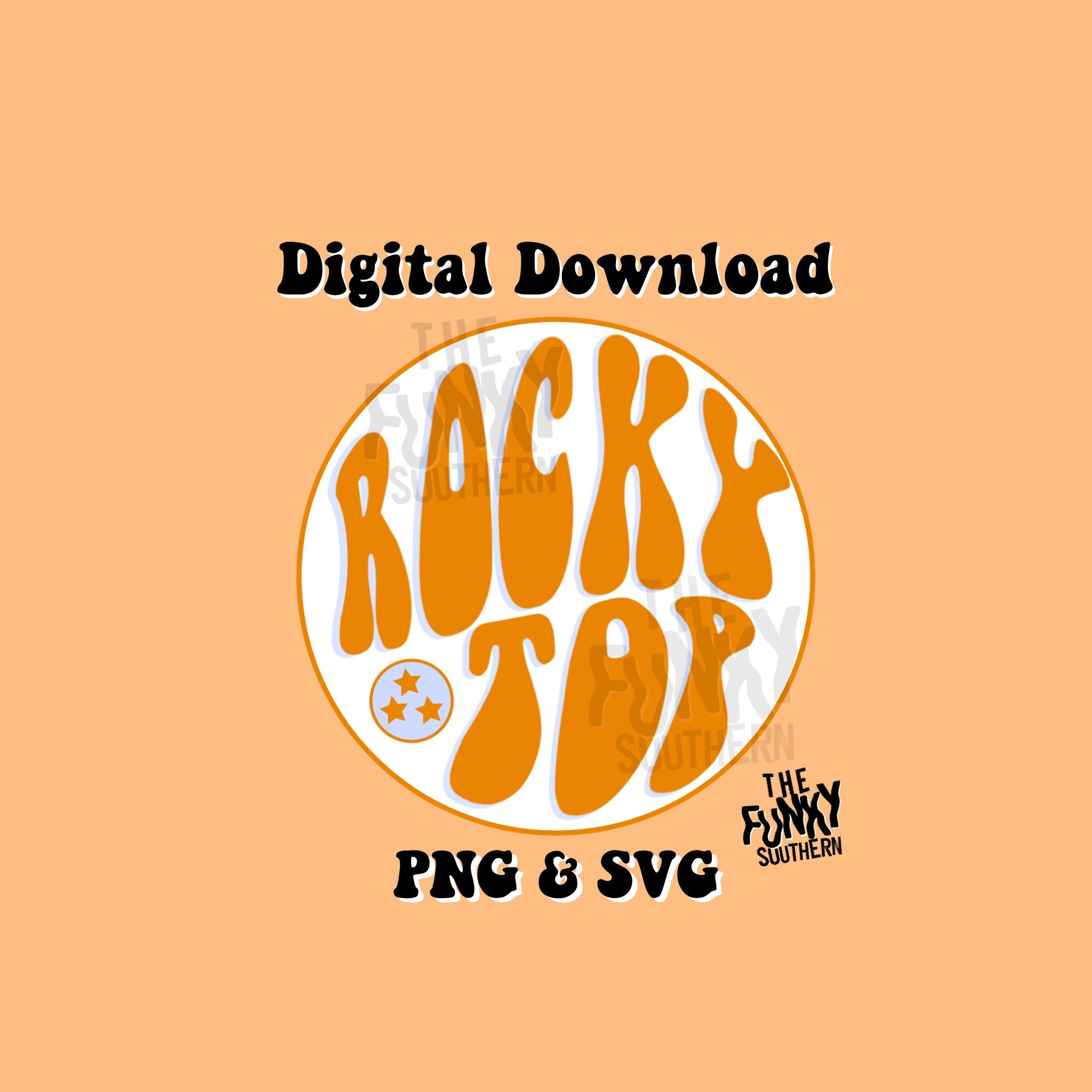 Rocky Top Funky Digital Download | PNG & SVG | Gameday Pins | Gameday ...