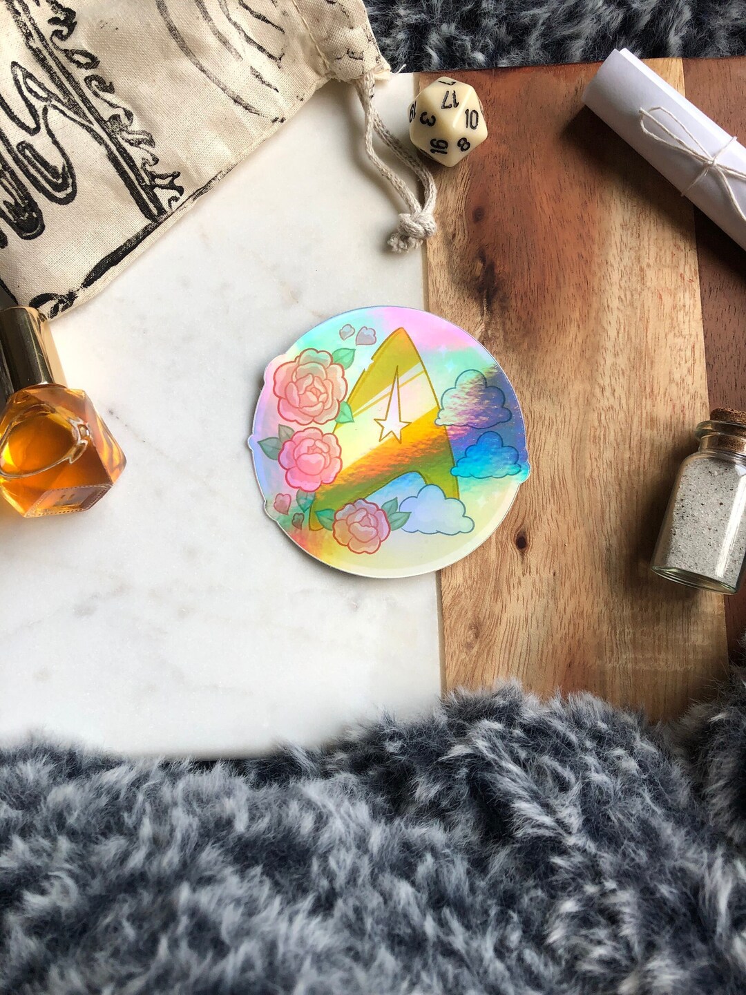 Holographic Kawaii Starfleet Emblem Vinyl Sticker - Etsy