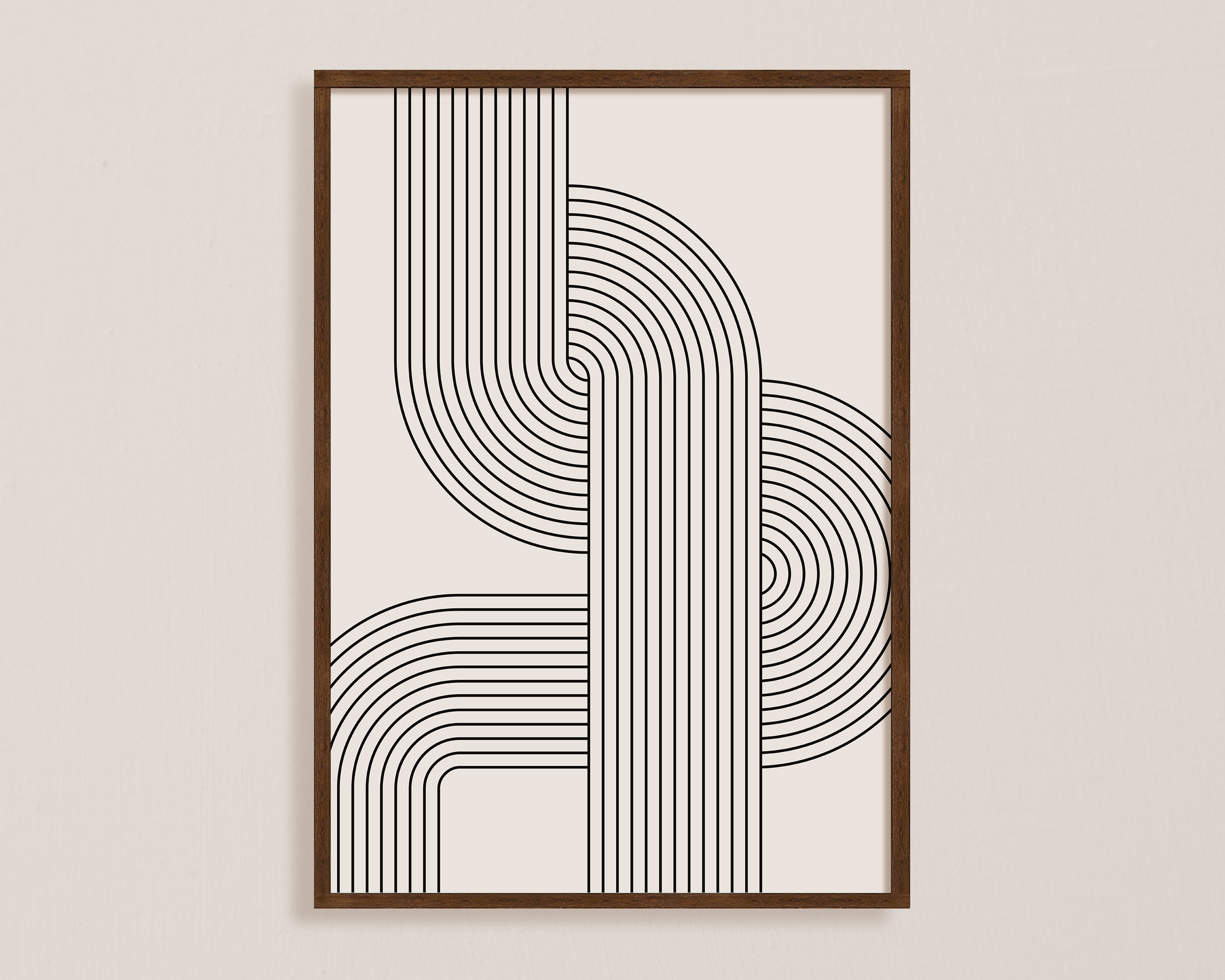 Retro Line Art Bauhaus Print Line Drawing Wall Art Digital - Etsy