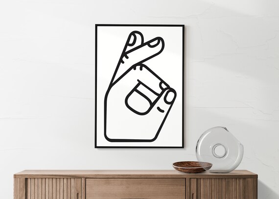 OK Hand Sign Poster Graphic Print Printable Wall Art Modern - Etsy