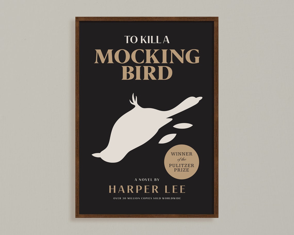 To Kill a Mockingbird Book Cover Art Print Minimalist - Etsy