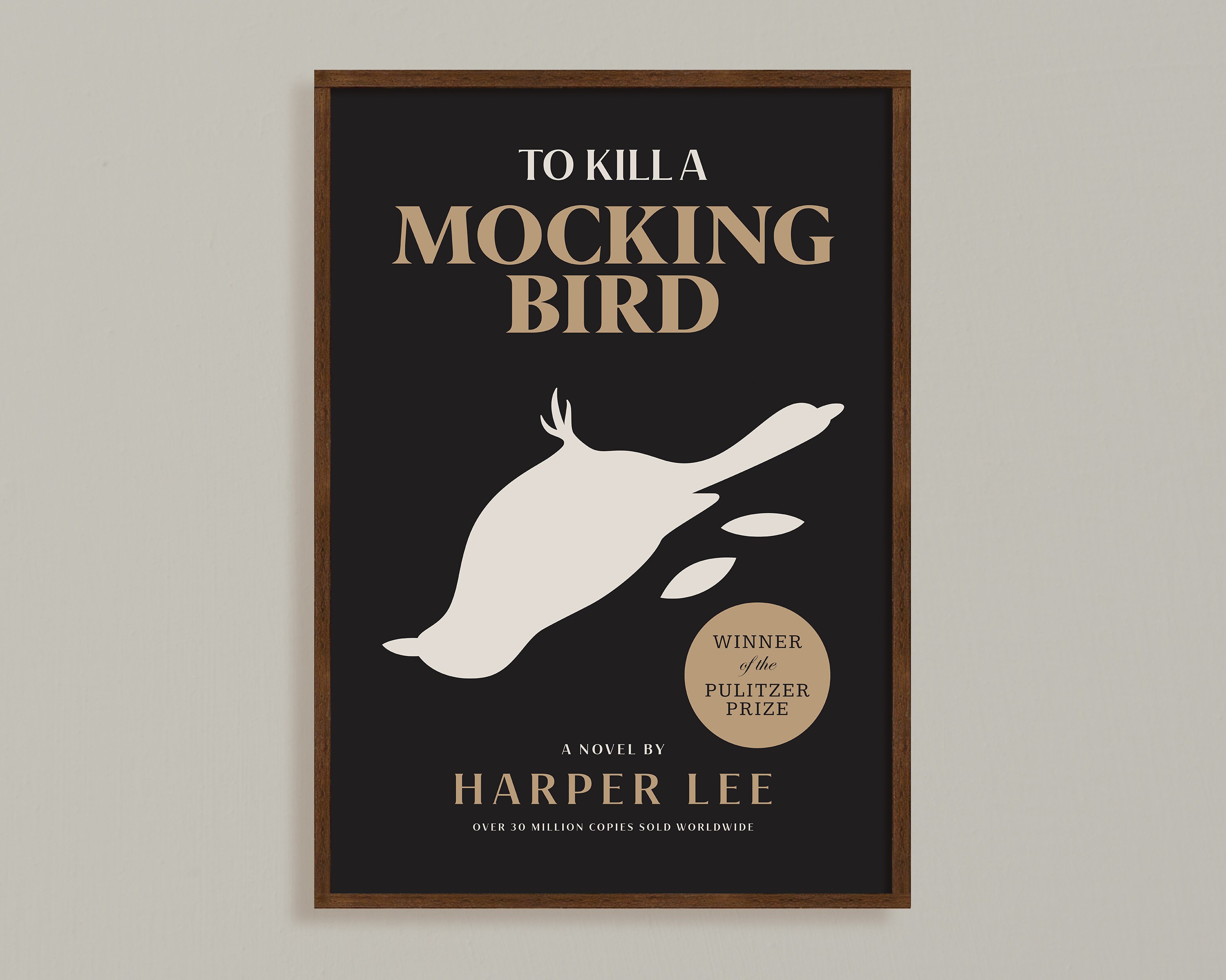To Kill a Mockingbird Book Cover Art Print, Minimalist Literature ...