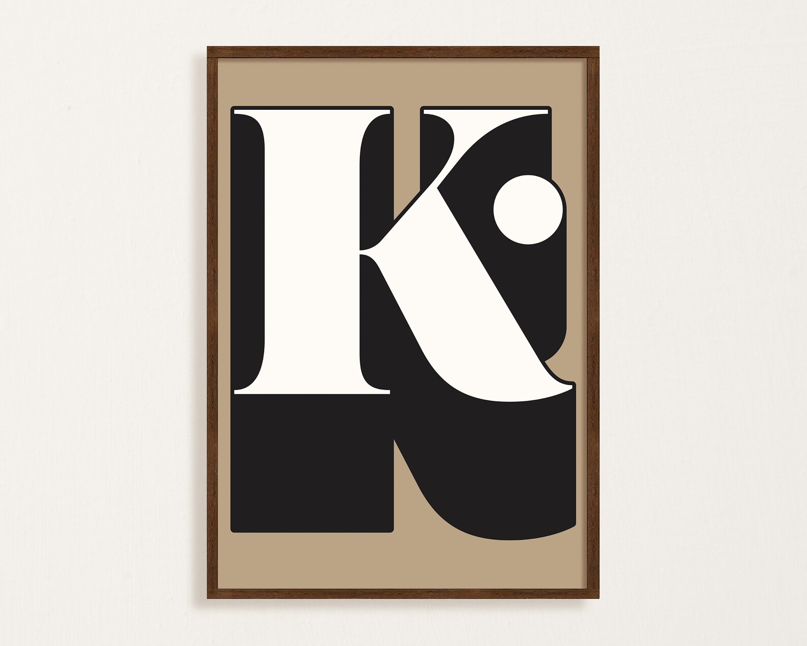Capital Letter K Typography Poster, Alphabet Art Print, Letters ...