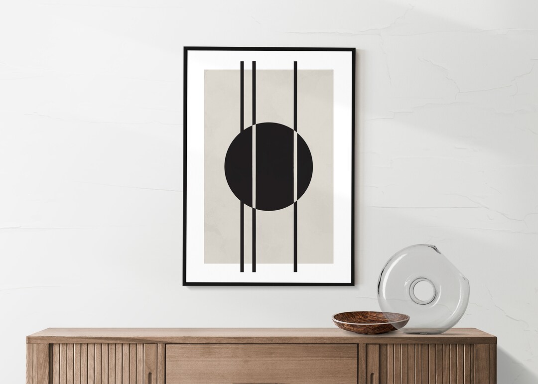 Minimal Abstract Line Art, Minimalist Contemporary Poster, Digital ...