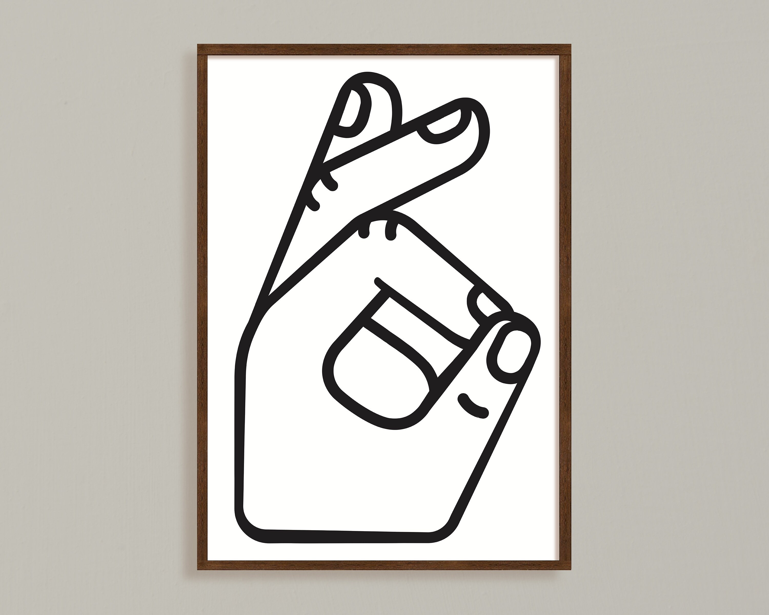 OK Hand Sign Poster Graphic Print Printable Wall Art Modern - Etsy