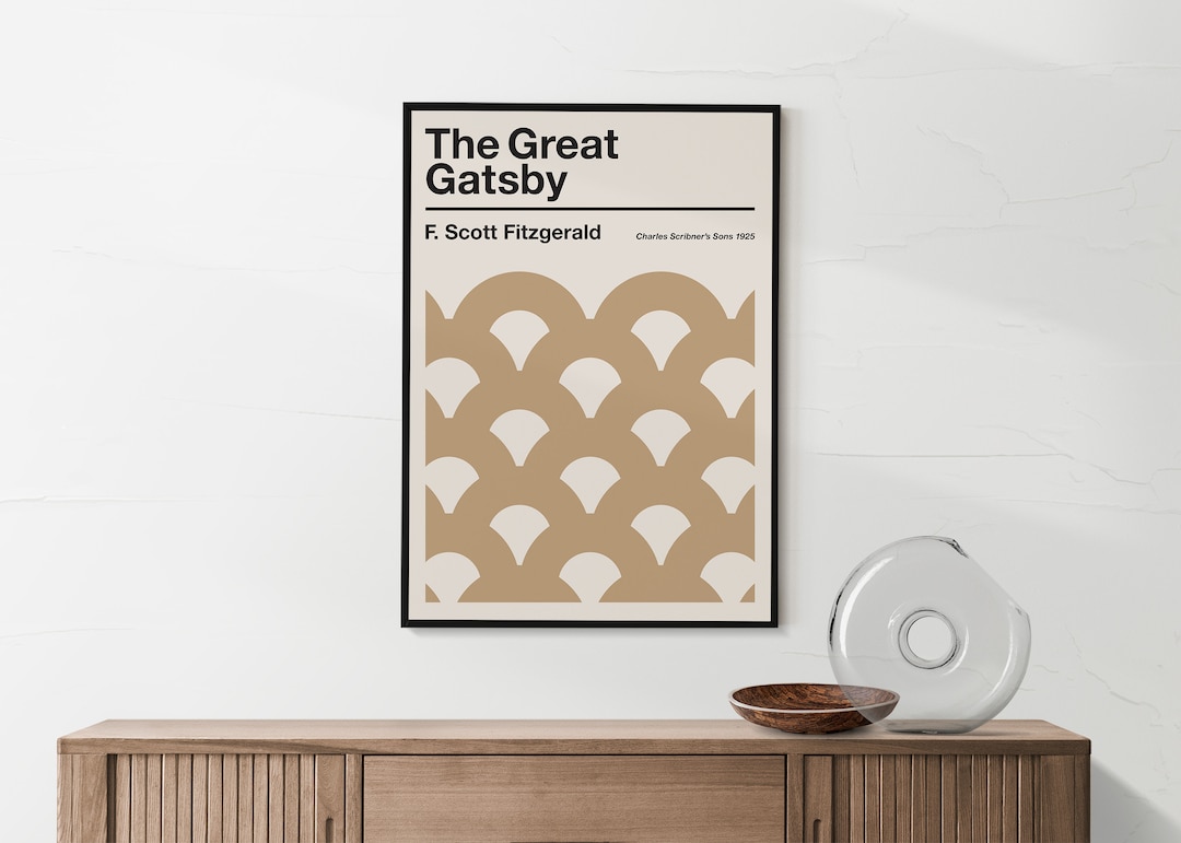 The Great Gatsby Vintage Book Cover Art Print, Minimalist Literature ...