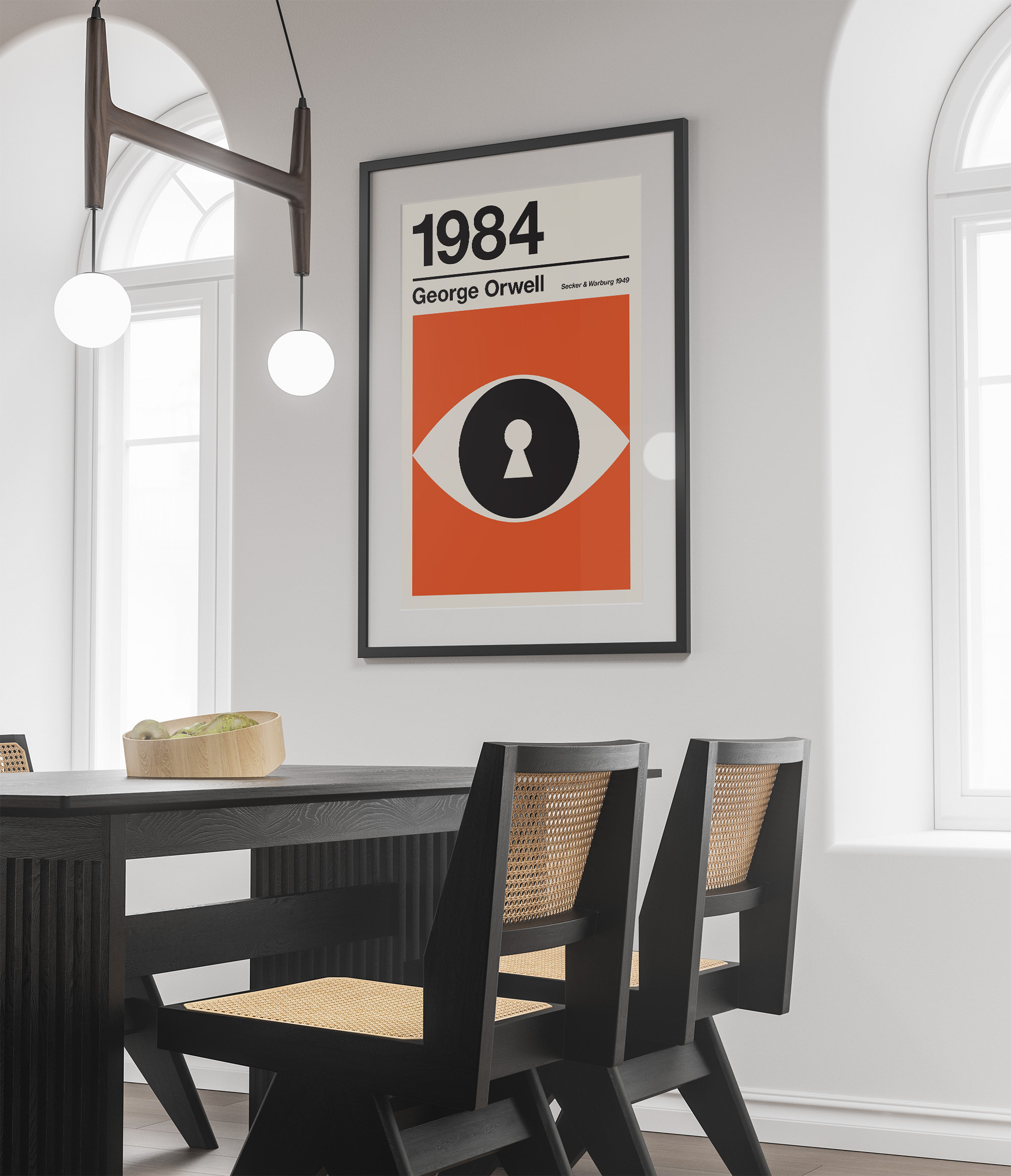 George Orwell 1984 Book Cover Art Print: Abstract Geometric Poster ...