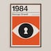 George Orwell 1984 Book Cover Art Print: Abstract Geometric Poster ...