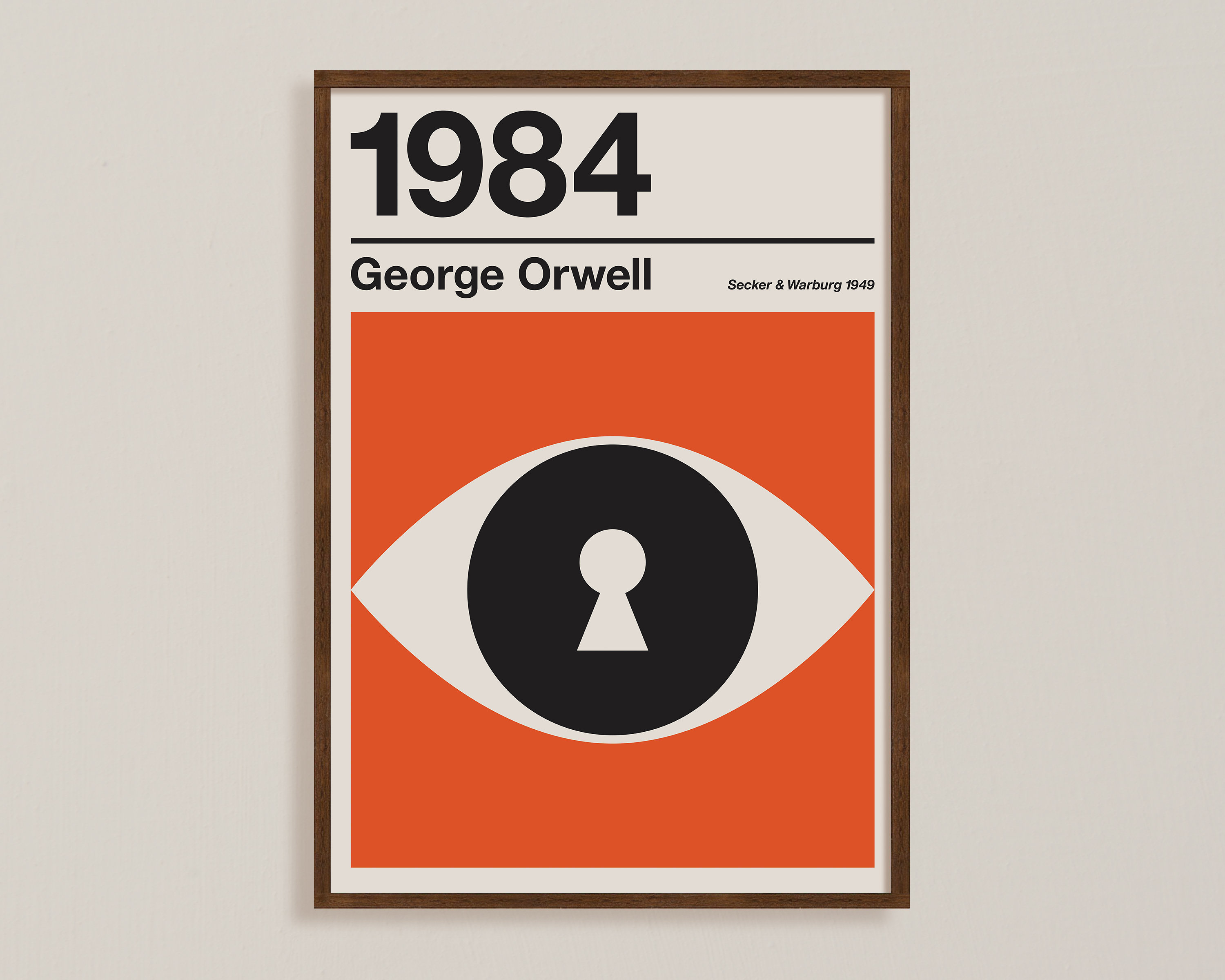 George Orwell 1984 Book Cover Art Print: Abstract Geometric Poster ...