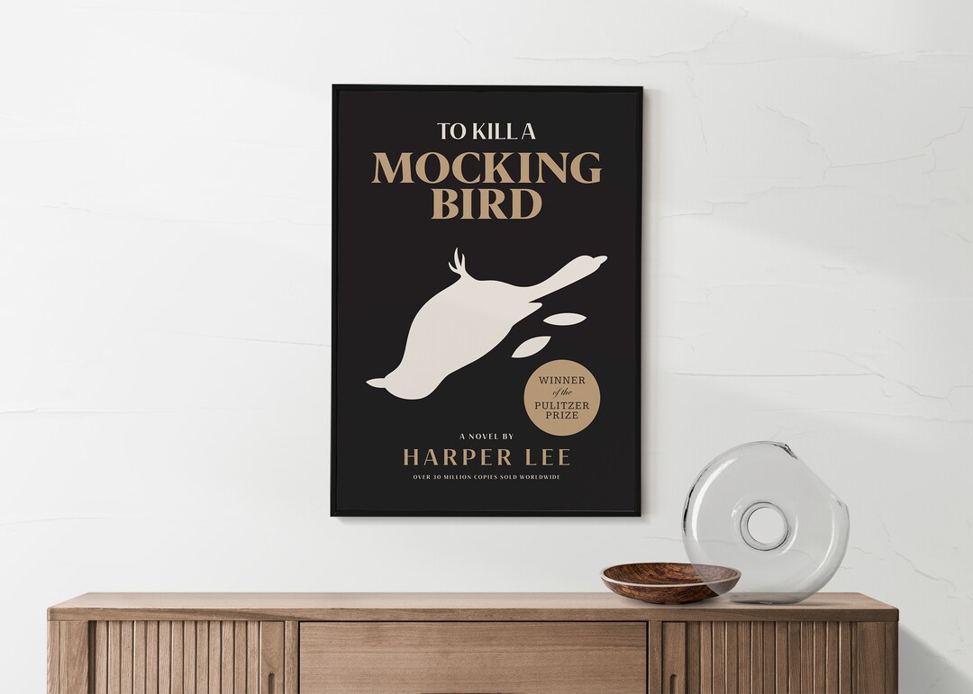 To Kill a Mockingbird Book Cover Art Print, Minimalist Literature ...