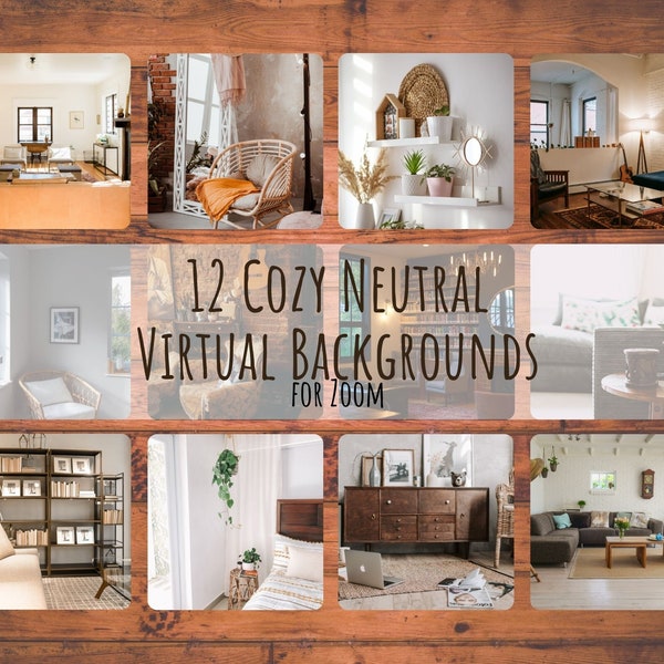 Zoom Background Home Office With Plants Cozy - Etsy