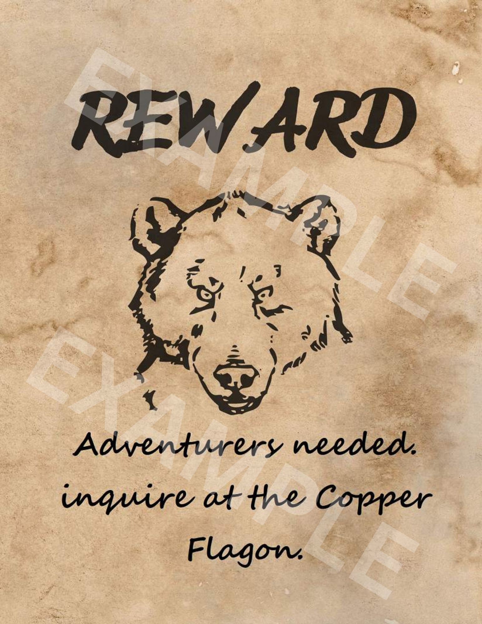 Customizable Bounty Job Board Posters for D&D Pathfinder Fantasy ...