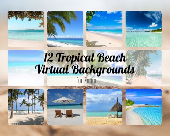12 Beautiful Tropical Beach Resort Zoom Backgrounds Instant - Etsy