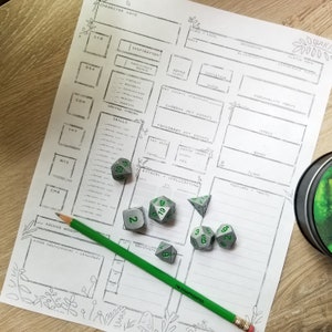 Hand Drawn Plants Foliage Forest Druid/ranger Dnd 5e Custom Character ...