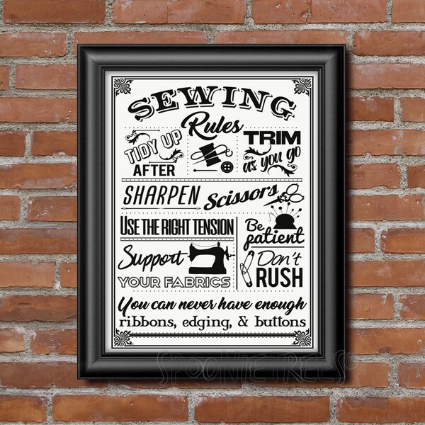 Sewing Poster - Etsy