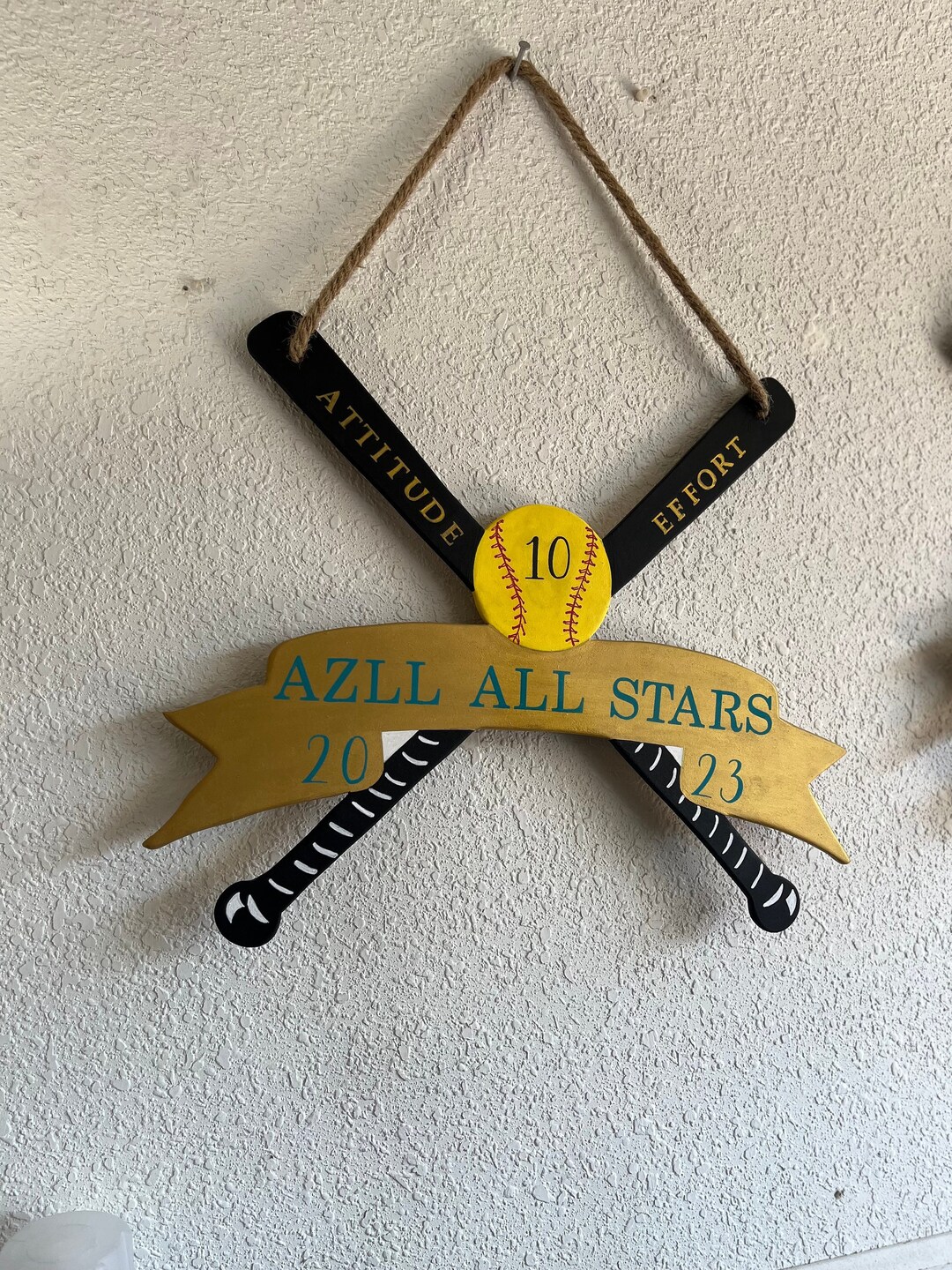 Crossed Bats Wooden Wall Decor - Etsy